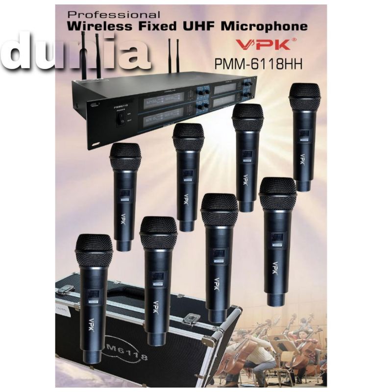 Jual Mic Wireless VPK PMM 6118 Original vpk pmm6118 8 Handheld | Shopee Indonesia