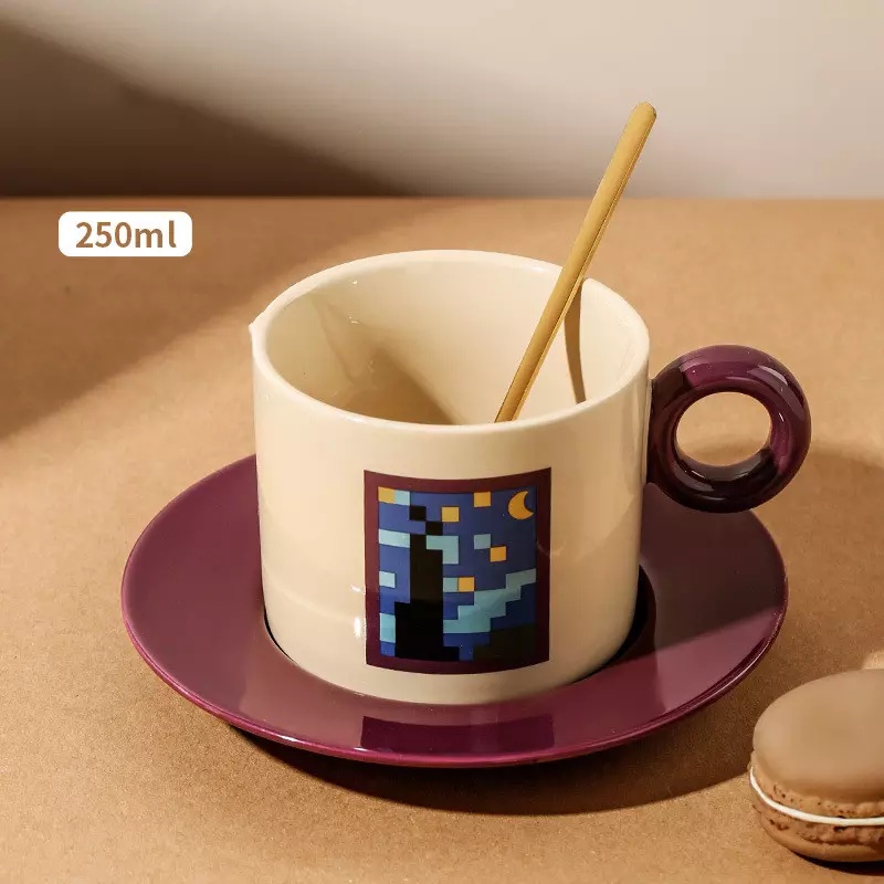 Jual STARRY NIGHT Aesthetic Korean Teacup Set | Set Gelas Teh Korea ...