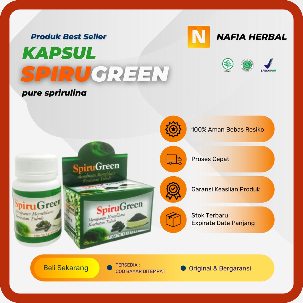 Jual Kapsul Masker Spirulina Spirugreen Neo Syifa Obat Jerawat | Shopee ...