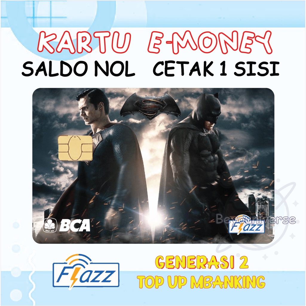 Jual Kartu FLAZZ BCA Gen 2 Gambar Superhero Superman Custom Batman Pahlawan Keren Tokoh Anak ...