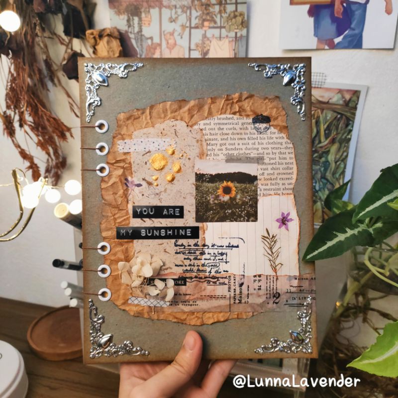 Jual Jurnal Vintage Kolase Custom Nama/Judul | Hardcover Notebook A5 ...