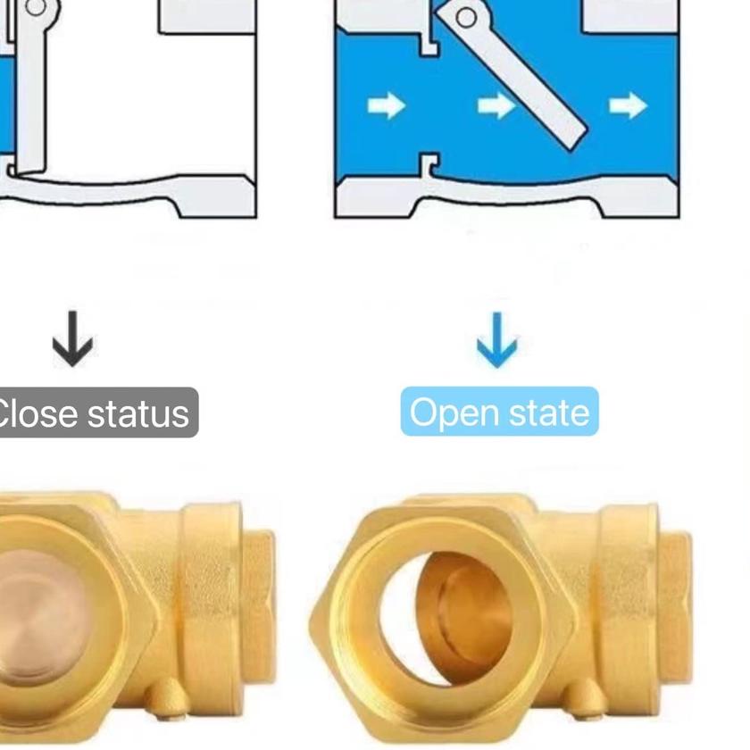 Jual Check Valve Full Tembaga Klep Tabok 1/2 3/4 1 Inch Swing Check ...