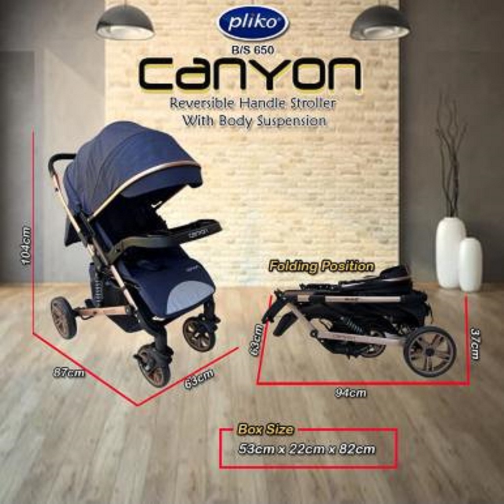 Jual KERETA DORONG / STROLLER BAYI PLIKO 650 CANYON | Shopee Indonesia