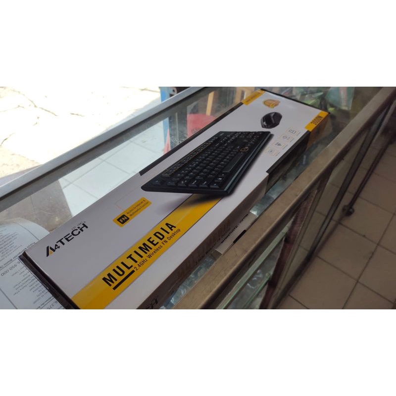 Jual keyboard mouse wireless a4tech multimedia | Shopee Indonesia