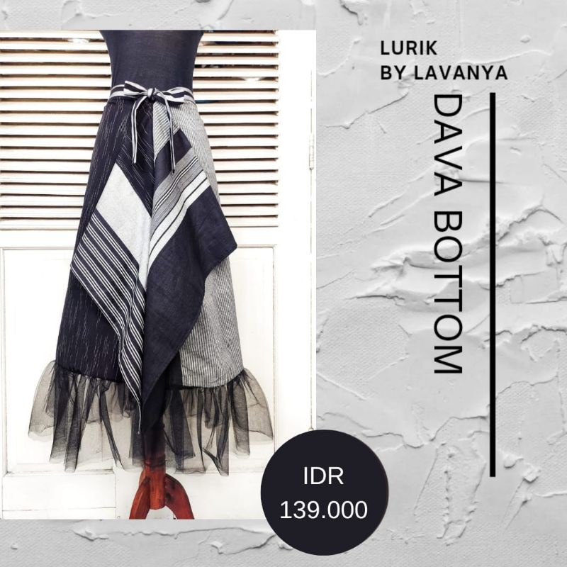 Jual Lavanya -Dava bottom - Rok lurik / Bawahan lurik / rok modern | Shopee Indonesia