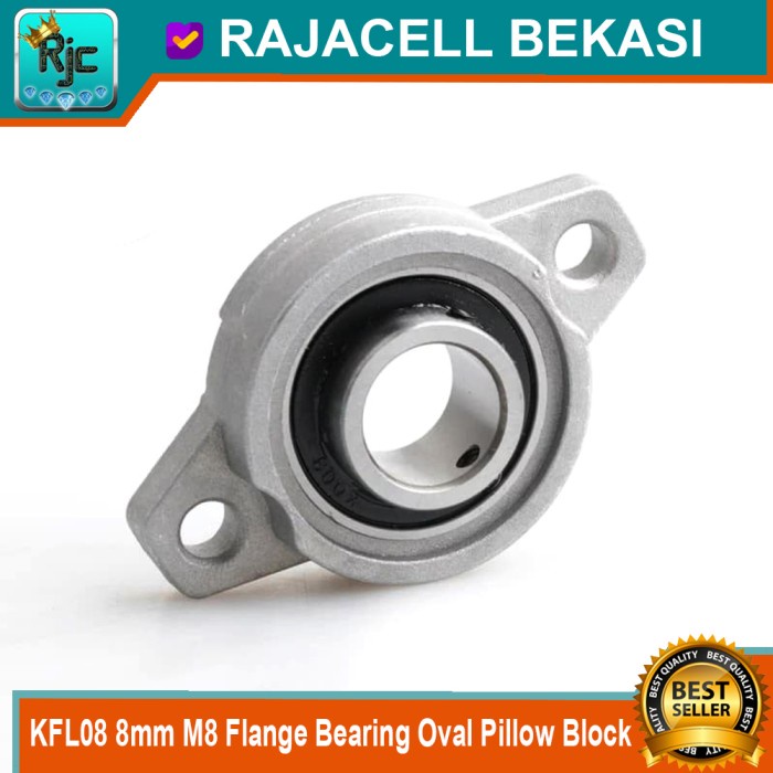 Jual KFL08 8mm M8 Flange Bearing Oval Pillow Block Lead Screw Ball ...