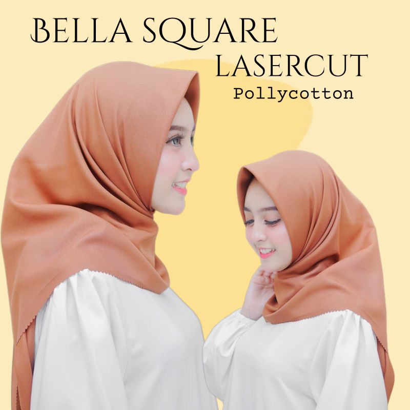 Jual Hijab Bella Square Lasercut Hijab Segi Empat | Shopee Indonesia