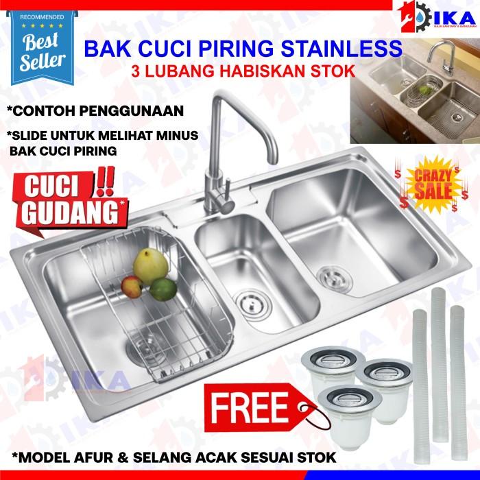 Jual Bak Cuci Piring 2 Lubang & 3 Lubang / Promo Bak Cuci Piring / Sink ...