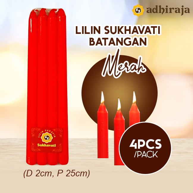 Jual Lilin Stick Batangan Puja Sembahyang / Mati Lampu Merah / lilin ...