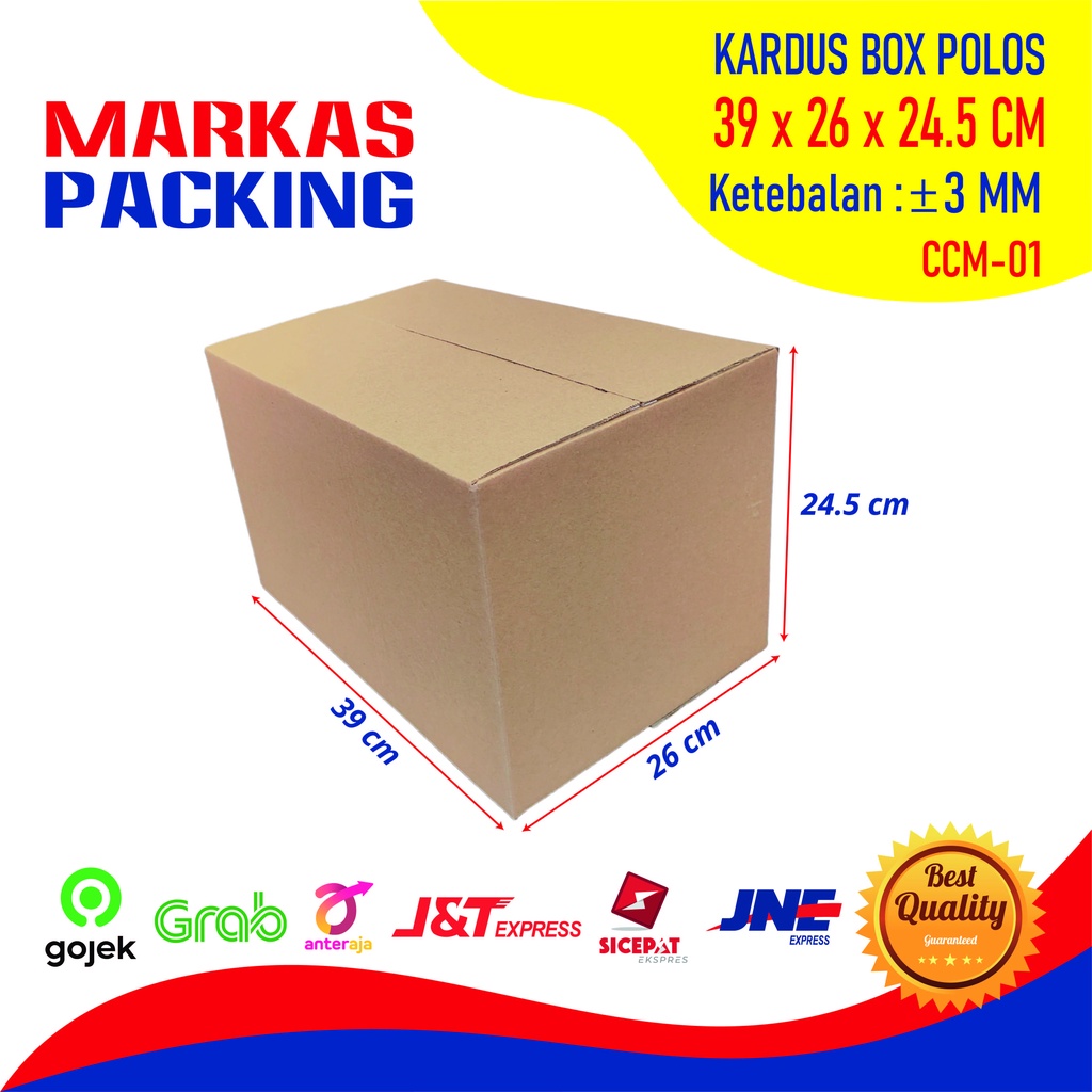 Jual Kardus Karton Box 39x26x24,5 CM Dus Packing Packaging Polos ...