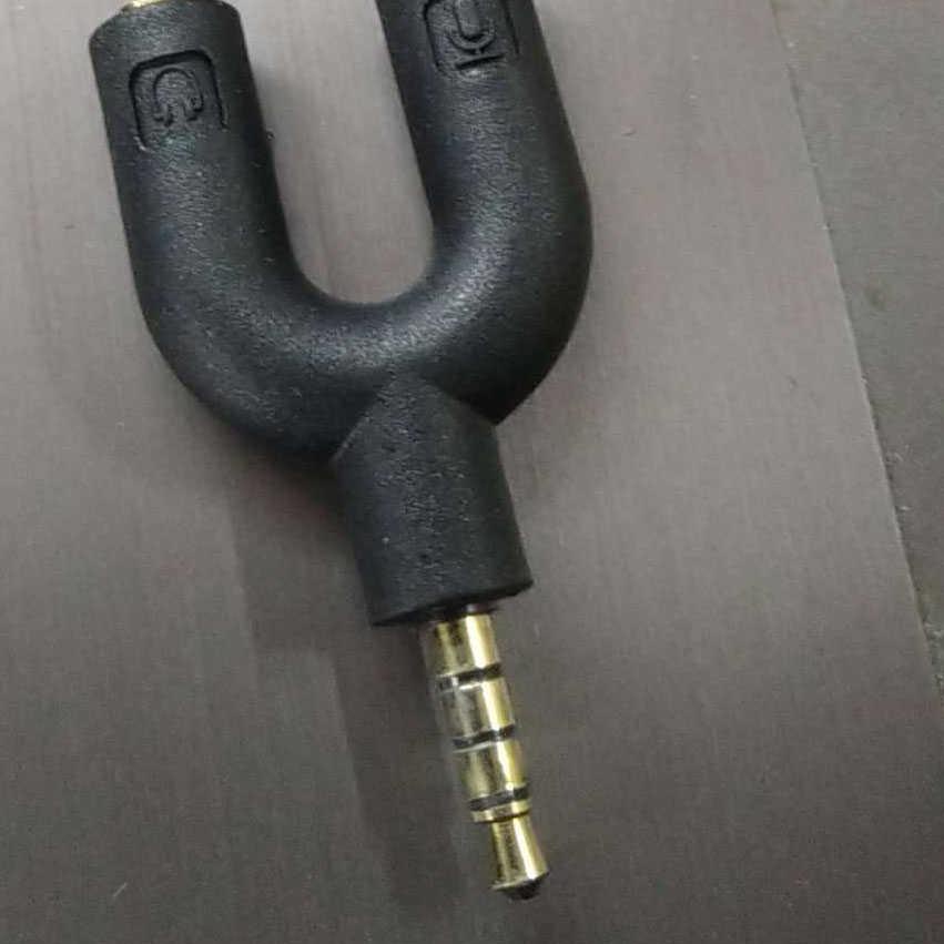 Jual Buruan Belanja--SPLITTER AUDIO SHAPE U 3.5MM KE HANDPHONE MIC ...