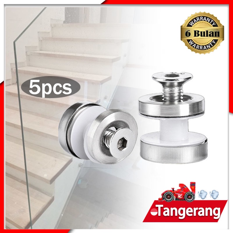 Jual 5pcs Baut Penjepit Kaca Stainless M8*25mm / Baut Penjepit Kaca ...
