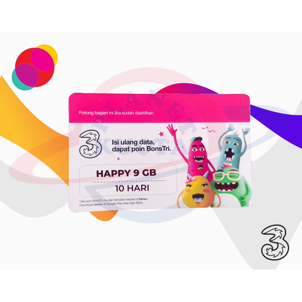 Jual Voucher Data Tri Happy 9GB 10 Hari | Shopee Indonesia