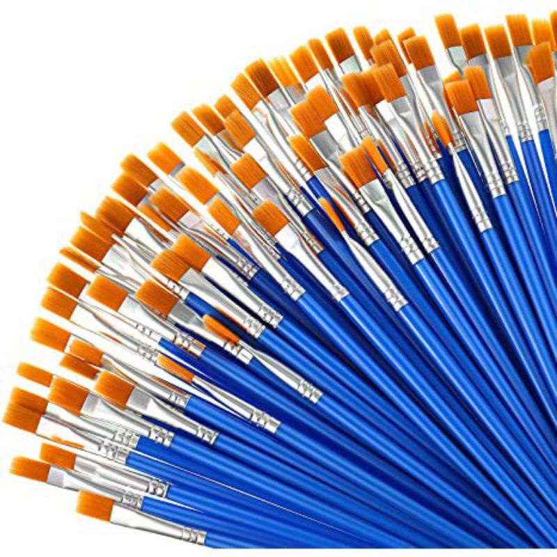 Jual BN - Brush Flat/Round Kuas Lukis Nilon Murah Gepeng/Runcing 1pcs ...