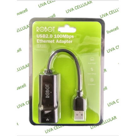 Jual ROBOT EA10 USB Ethernet Adapter USB 2.0 to 10/100 Network RJ45 LAN ...