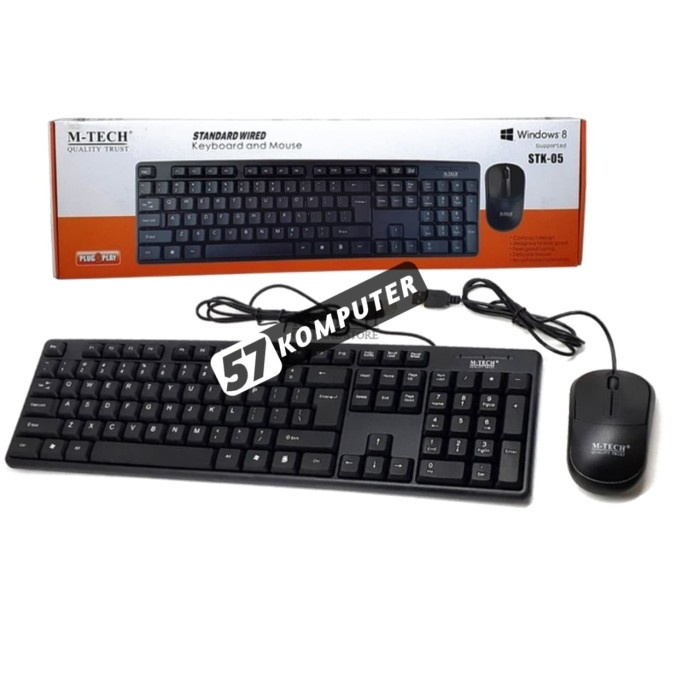 Jual Produk M-Tech Original Keyboard Mouse Combo Stk-05 Usb Hitam ...