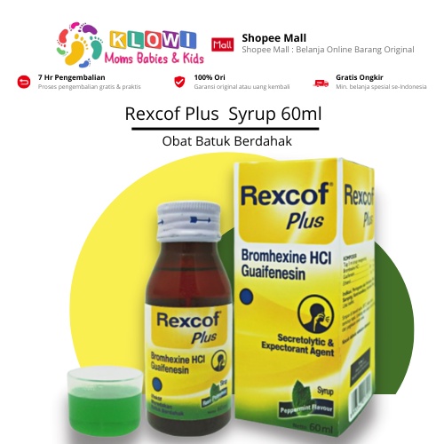 Jual Rexcof Plus Obat Batuk Berdahak Sirup 60 Ml Rasa Peppermint ...