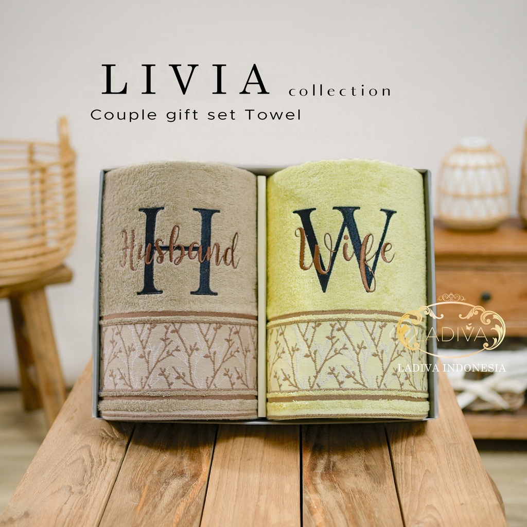 Jual Hampers Couple / Kado Premium - Handuk Couple With CUSTOM NAMA ...