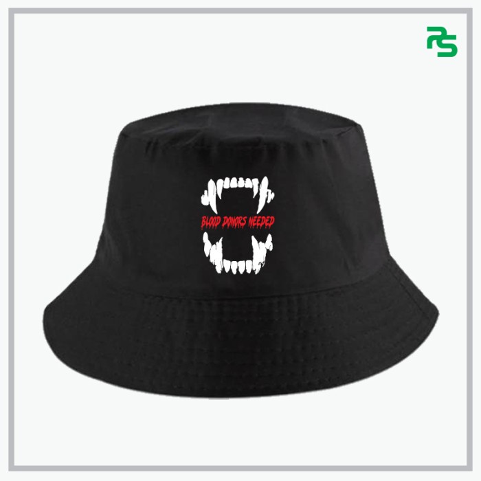 Jual Topi Bucket Halloween Vampire Dracula Blood Donors Needed | Shopee ...