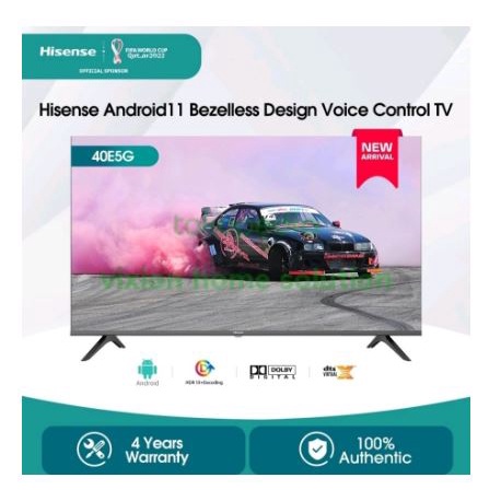 Jual Hisense 40E5G 40 inch FHD Android 11 Smart TV Bezelless Design Dolby | Shopee Indonesia