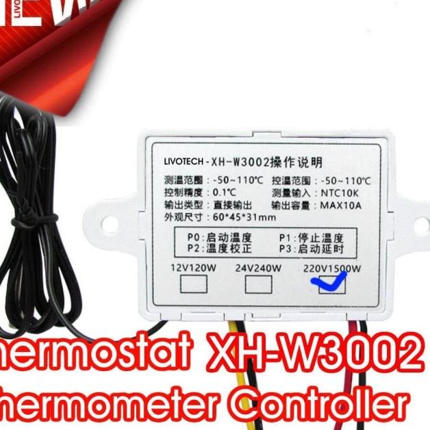 Jual Thermostat/Termostat Digital XH-W3002 220V AC Temperature Controller | Shopee Indonesia