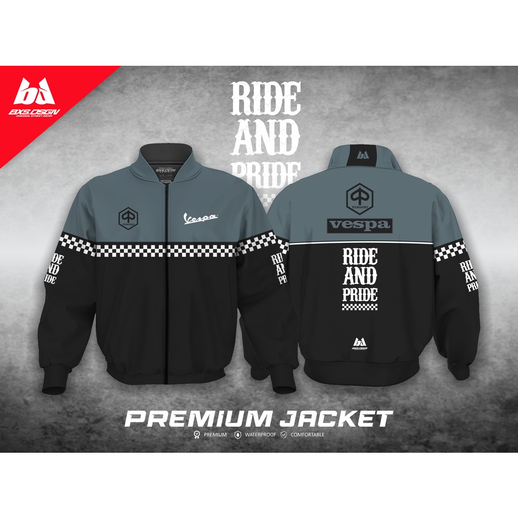 Jual JAKET VESPA PREMIUM RIDE AND PRIDE WINDPROOF AND WATERPROOF ...