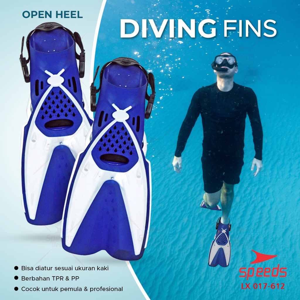 Jual SPEEDS Sepatu Kaki Katak Renang Fin Diving Renang Snorkeling ...