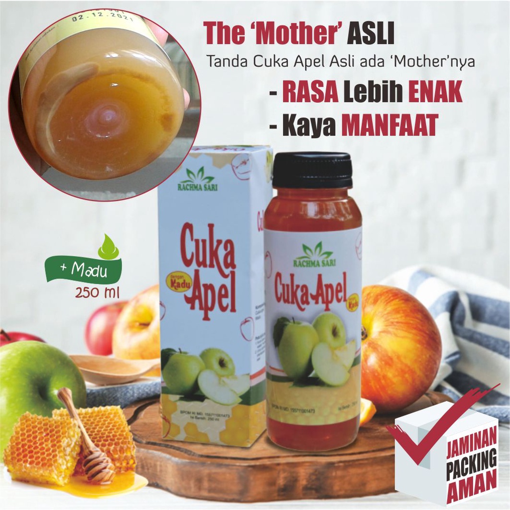 Jual Sari Cuka Apel Original Murni Plus Madu Rachma Sari Minuman ...