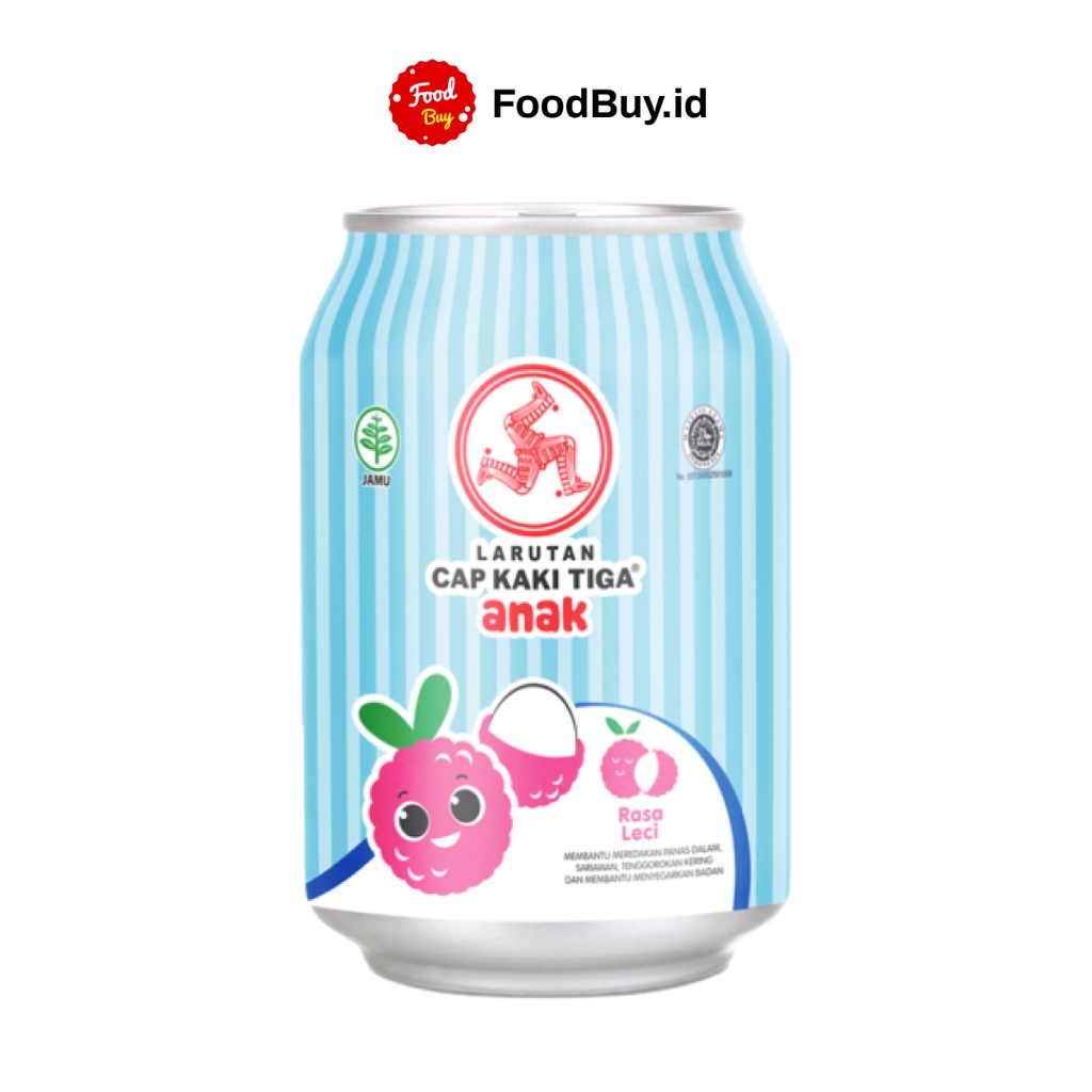 Jual Larutan Cap Kaki Tiga Anak Rasa Leci Can 250 ml | Shopee Indonesia