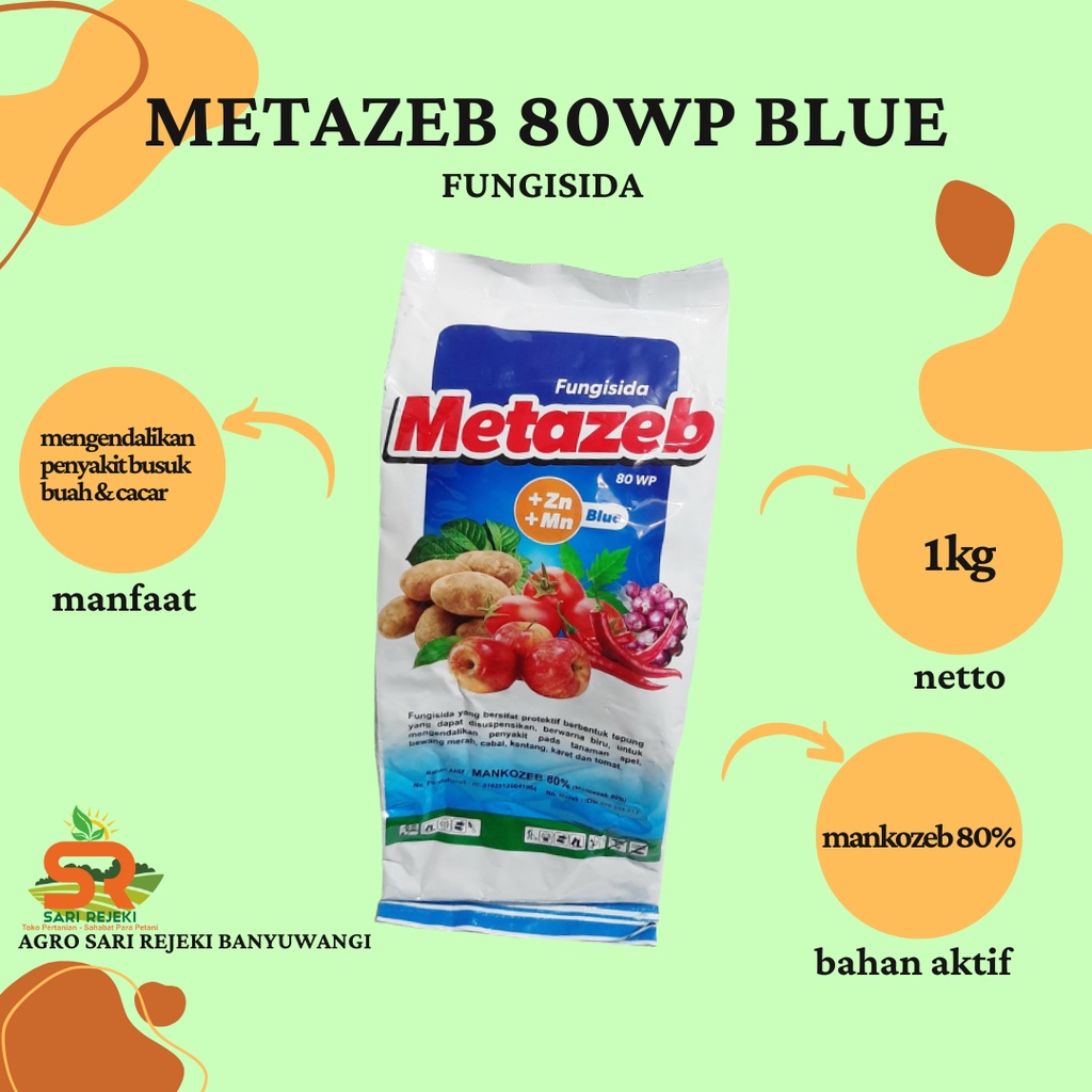 Jual METAZEB BLUE 80WP 1KG MANKOZEB BIRU PLUS ZINC | Shopee Indonesia
