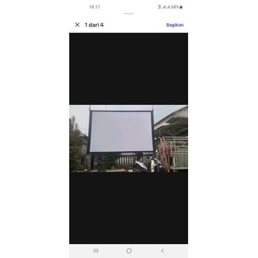 Jual Layar proyektor size 2x2 bahan tanpa sambung | Shopee Indonesia
