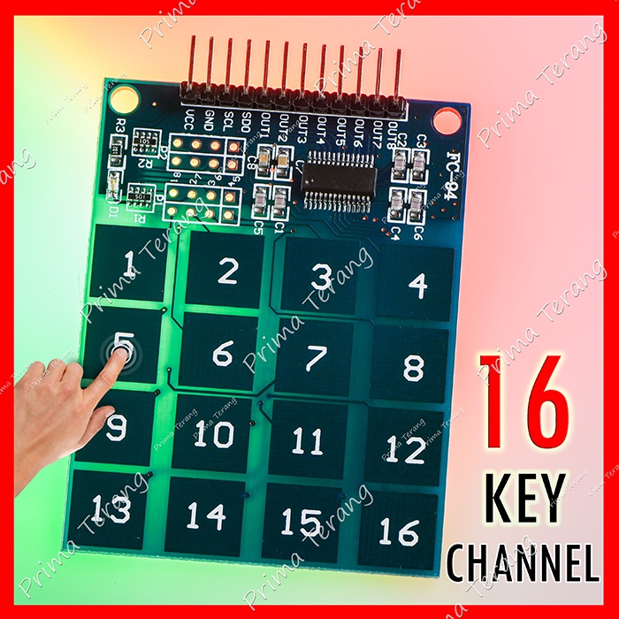 Jual Sensor Sentuh 16 Way TTP229 Key Channel Capacitive Touch Switch ...