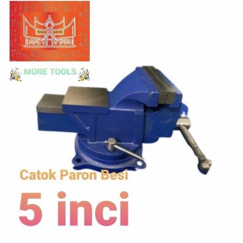 Jual Ragum Putar Paron Besi 5 inci / Tanggem / Catok / Bench Vice Clamp ...