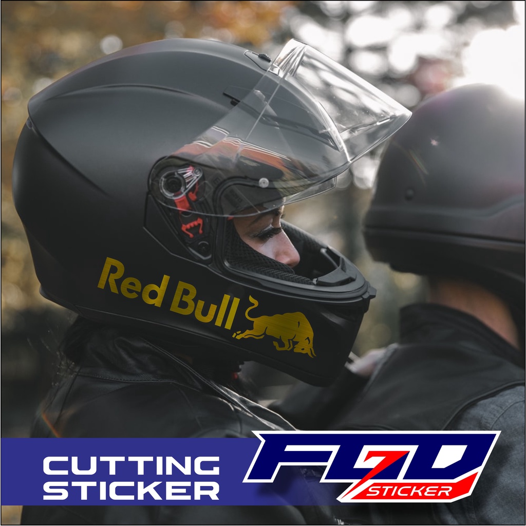 Jual Cutting Stiker Redbull Variasi Sticker Timbul Keren Nyala Visor ...