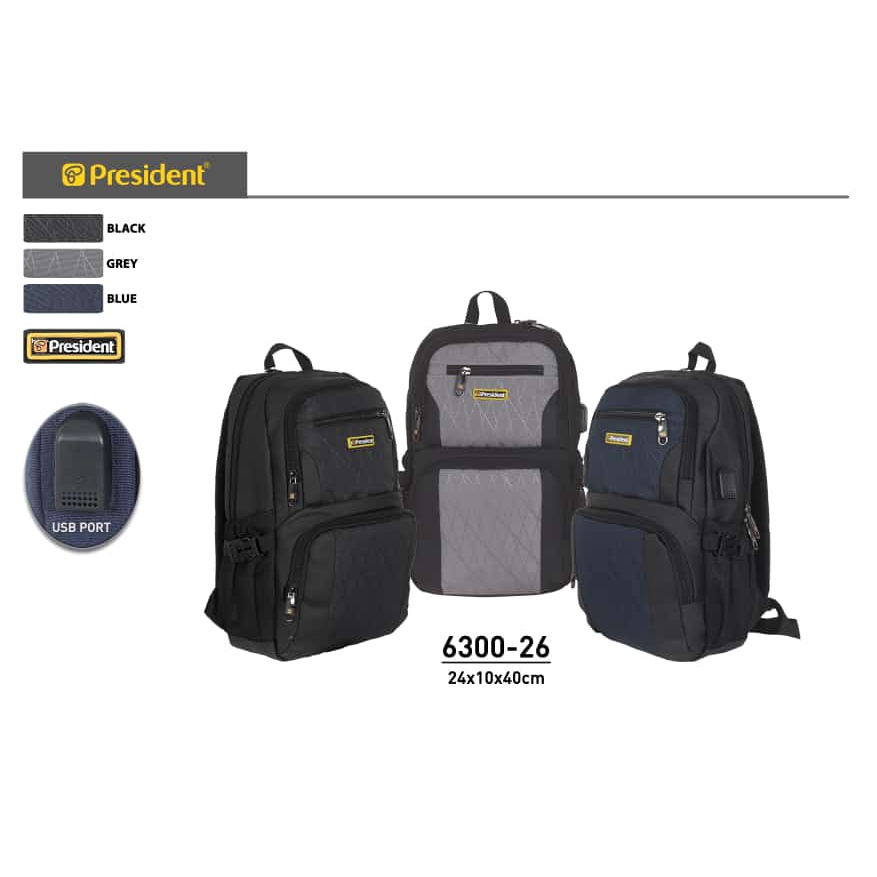 Jual TAS RANSEL BACKPACK PRESIDENT 6300 - 100% ORIGINAL - HARGA ... Jual TAS RANSEL BACKPACK PRESIDENT 6300 - 100% ORIGINAL - HARGA ...
