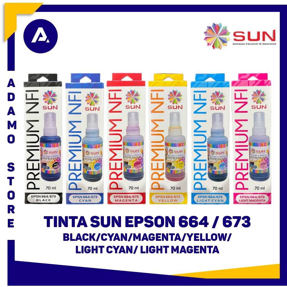 Jual Tinta Epson 664 / 673 Sun Premium Ink Epson 70 ml | Shopee Indonesia