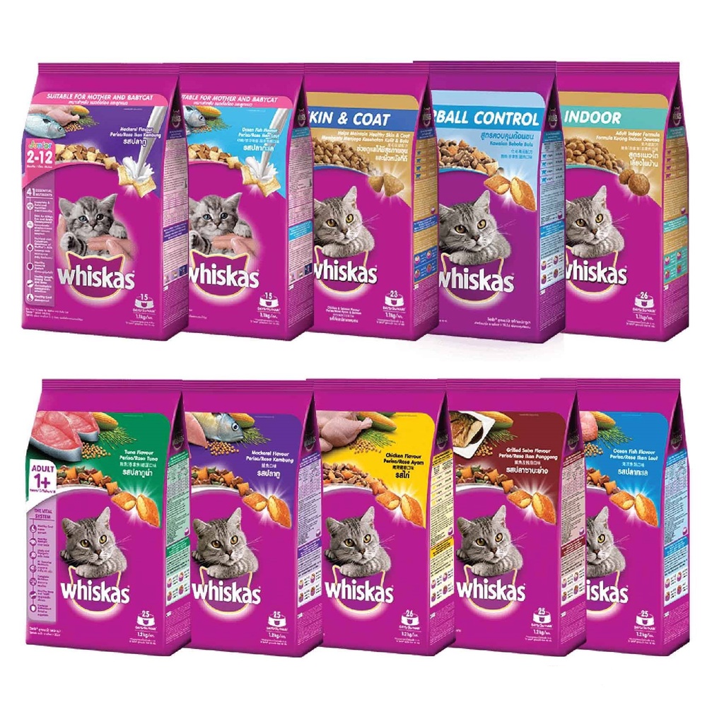 Jual Whiskas Dry Cat Food Junior & Adult 480gr / Makanan Kucing Whiskas ...