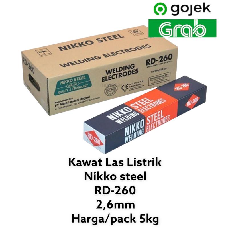 Jual PER PACK 5KG 2,6mm/KAWAT LAS NIKKO STEEL RD-260/KAWAT LAS LISTRIK | Shopee Indonesia