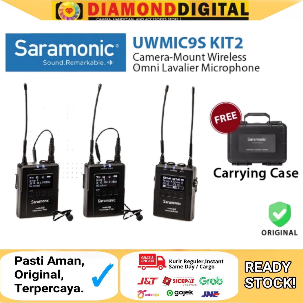 Jual SARAMONIC UWMIC9S KIT2 Wireless Mic TX+TX+RX UwMic 9s K2 UwMic9 ...
