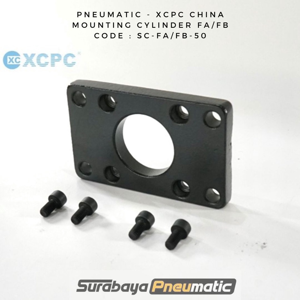 Jual XCPC - SC-FA/FB-50 - Mounting Cylinder Pneumatic Depan / Flange FA 50 | Shopee Indonesia