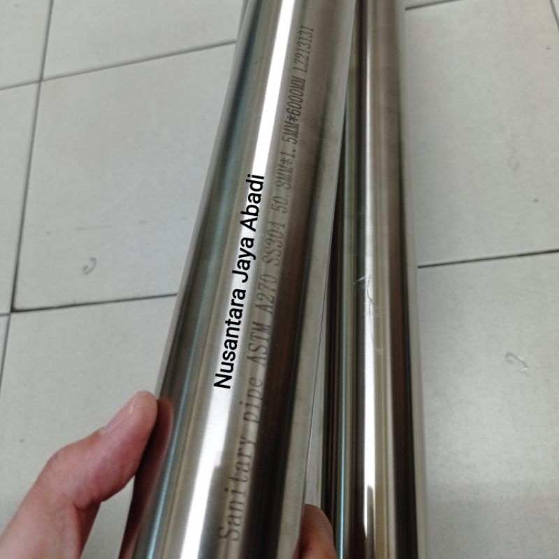Jual Pipa Sanitary Stainless 304 Foodgrade 2 " inchi 50.8 mm Tebal 1.5 ...