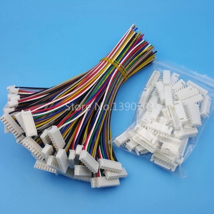 Jual 10Pin PCB Socket Connector HX Pitch 2.54mm Single Head 20cm kabel AWG | Shopee Indonesia