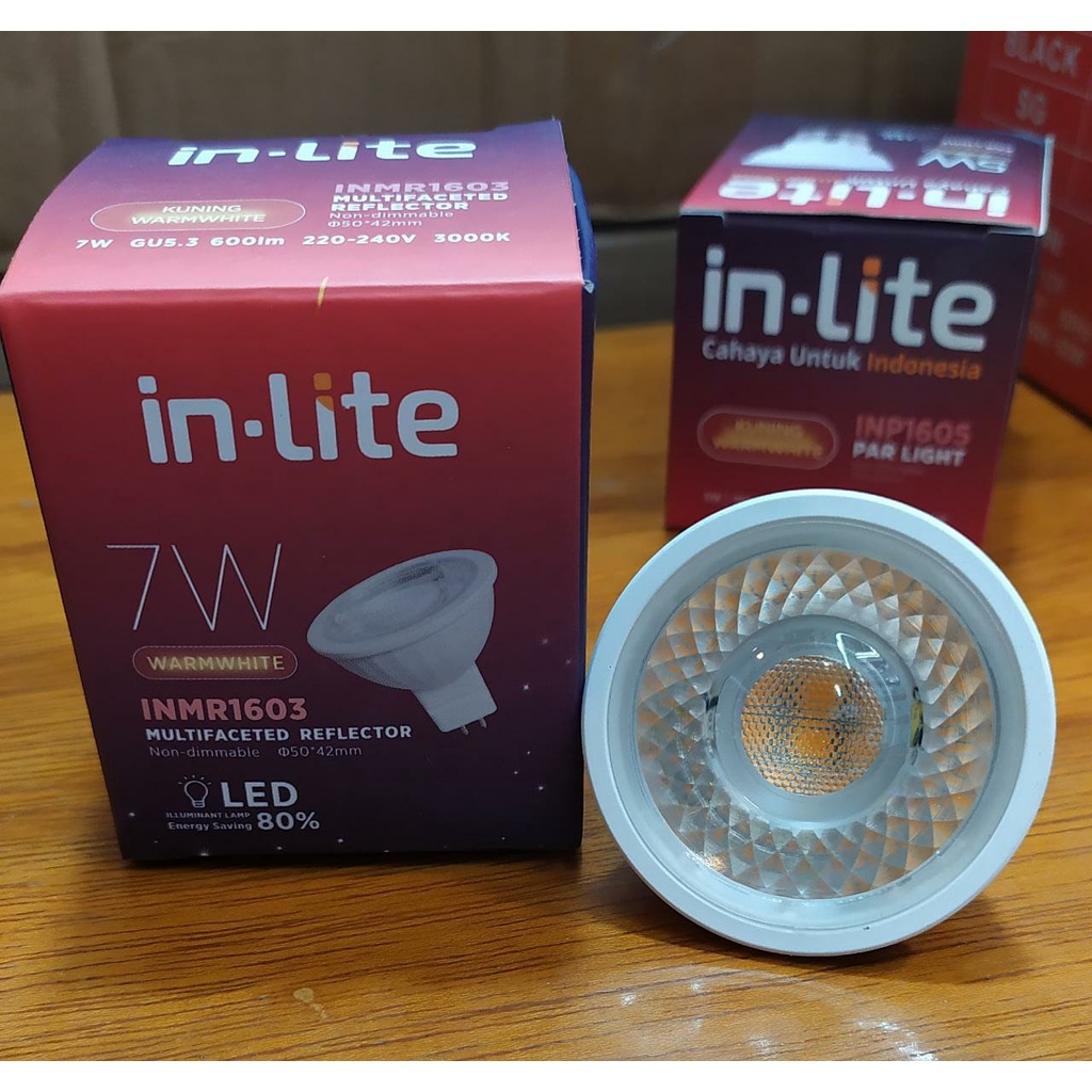 Jual lampu led halogen 7w MR16 inlite 220V / lampu led mr16 | Shopee Indonesia