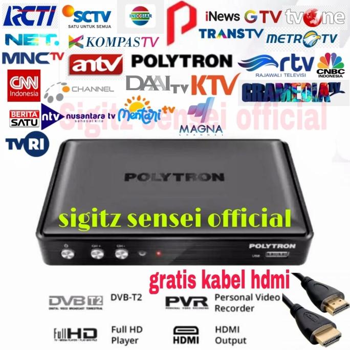 Jual DIGITAL TV set top box POLYTRON PDV 600T2 DVB T2 HDMI DVBT2 STB EWS | Shopee Indonesia