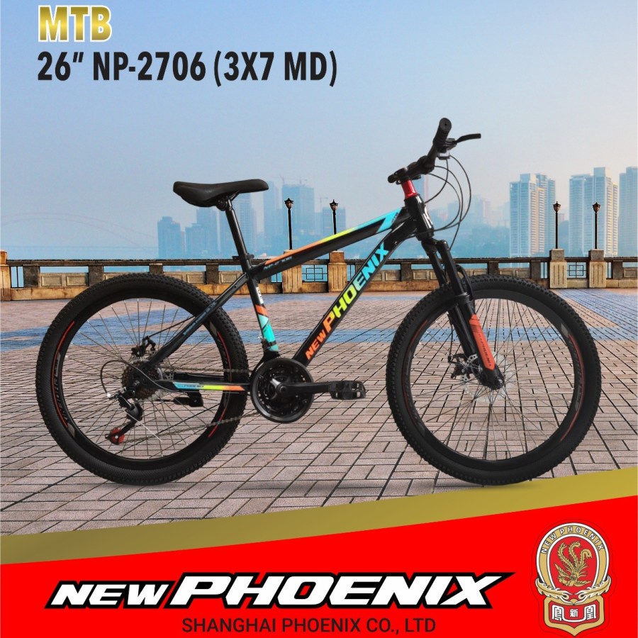 Jual SEPEDA GUNUNG MTB 26 INCH PHOENIX 2706 | Shopee Indonesia