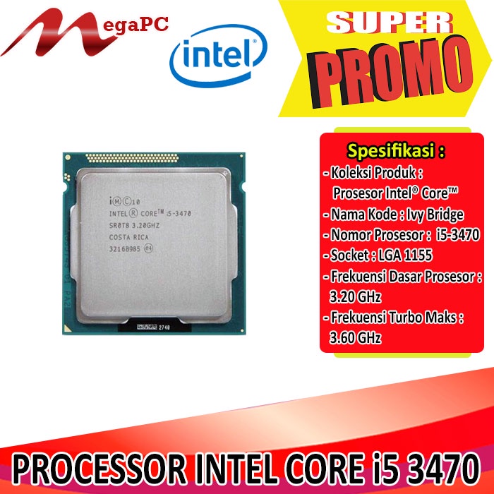 Jual Processor Intel Core i5 3450/3470/3550 Soket 1155 Gen 3 | Shopee Indonesia