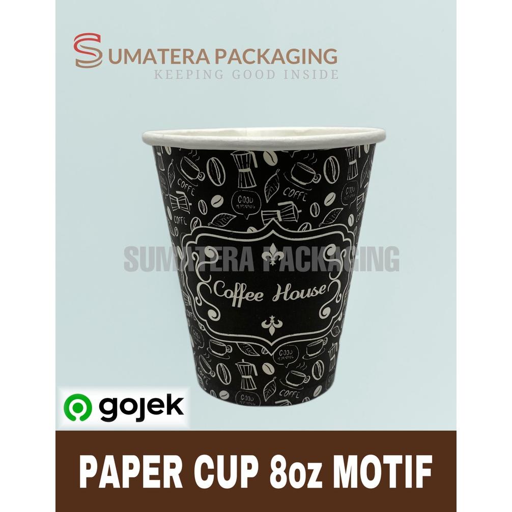 Jual Paper cup 8oz 50pcs Tebal Gelas Kertas Kopi Tahan Panas 240ml Medan | Shopee Indonesia