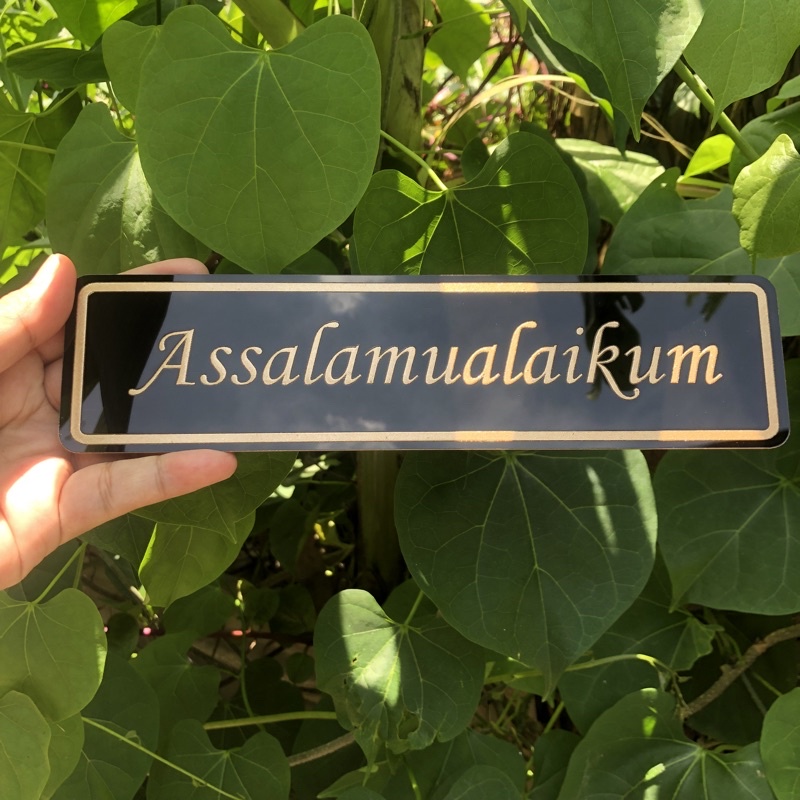 Jual Sign Hiasan Pintu Rumah Akrilik Assalamualaikum | Shopee Indonesia