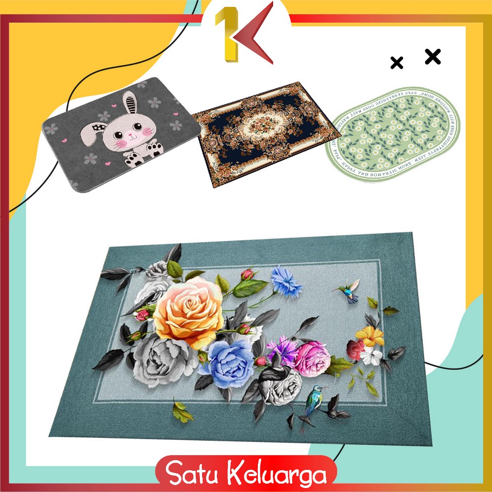 Jual SK-C734-C738 Keset Kaki Motif Karpet Permadani Uk 40X60 Keset ...