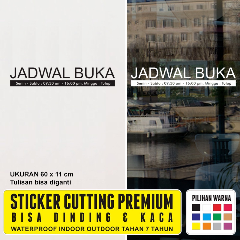 Jual Sticker Kaca Open Close Jadwal Buka Tutup Cafe Kafe Toko Stiker ...